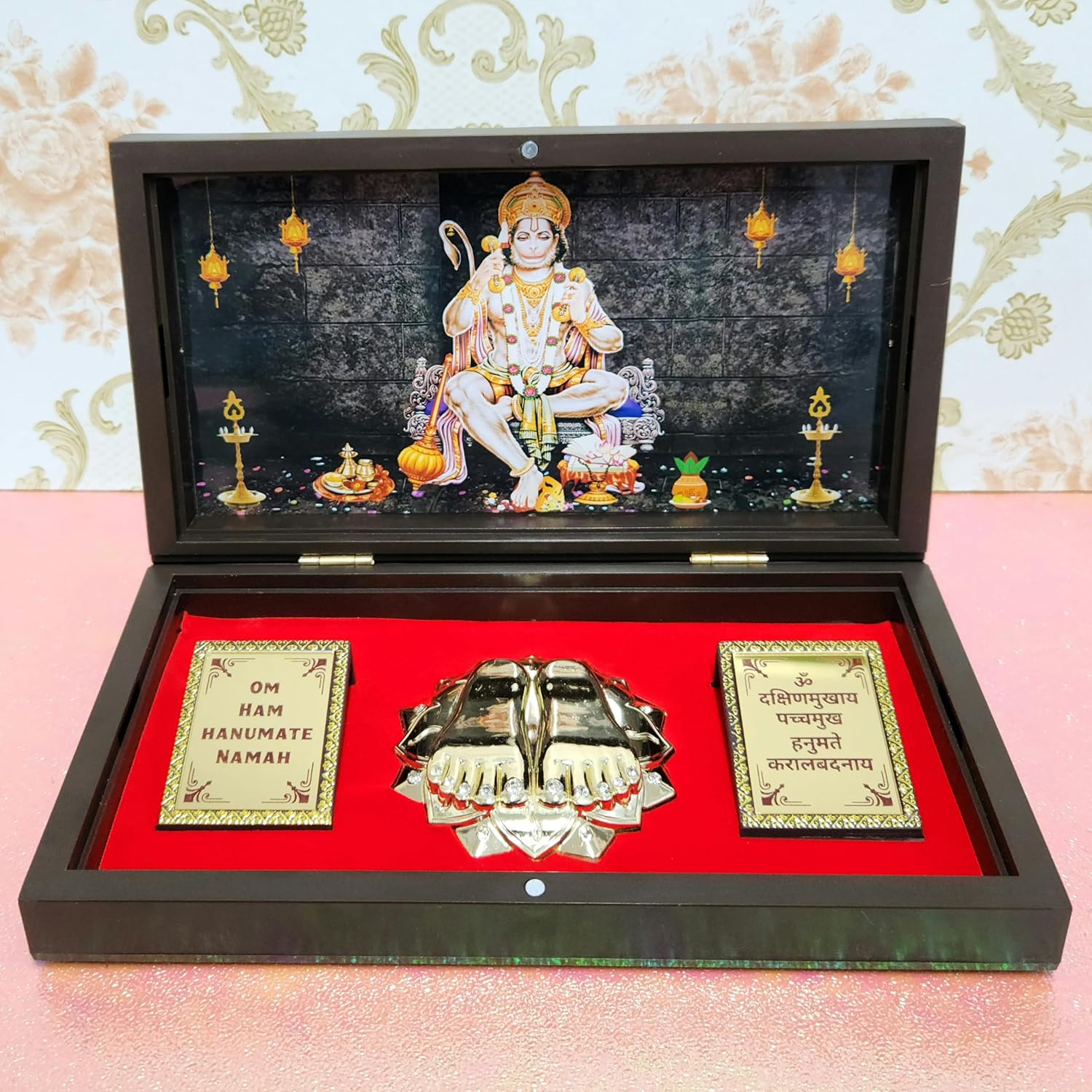 Hanuman Ji Photo Frame with Charan Paduka – Arnavira® Official Store